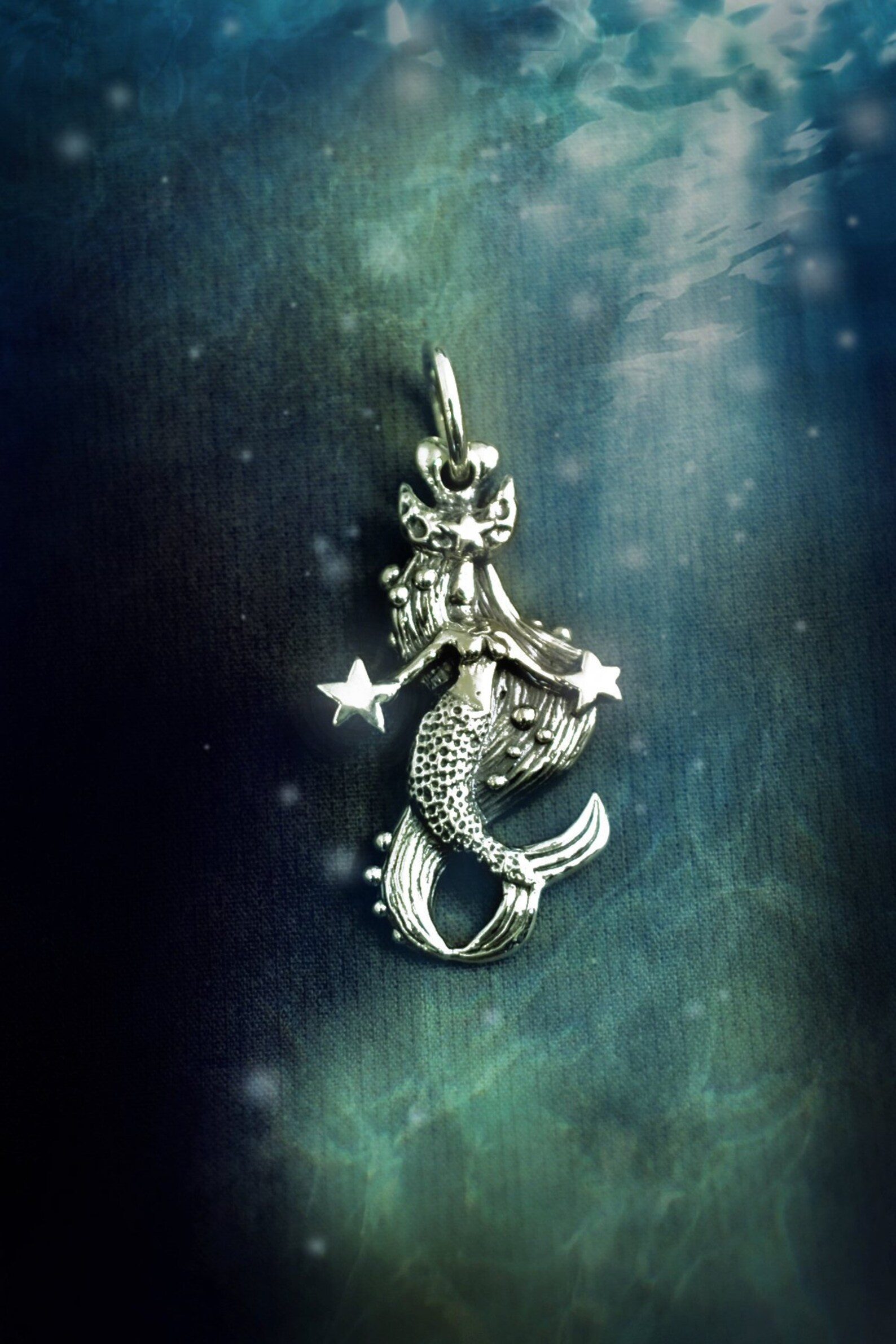 The Galactic Mermaid Pendant 925 Sterling Silver Naiad | Etsy