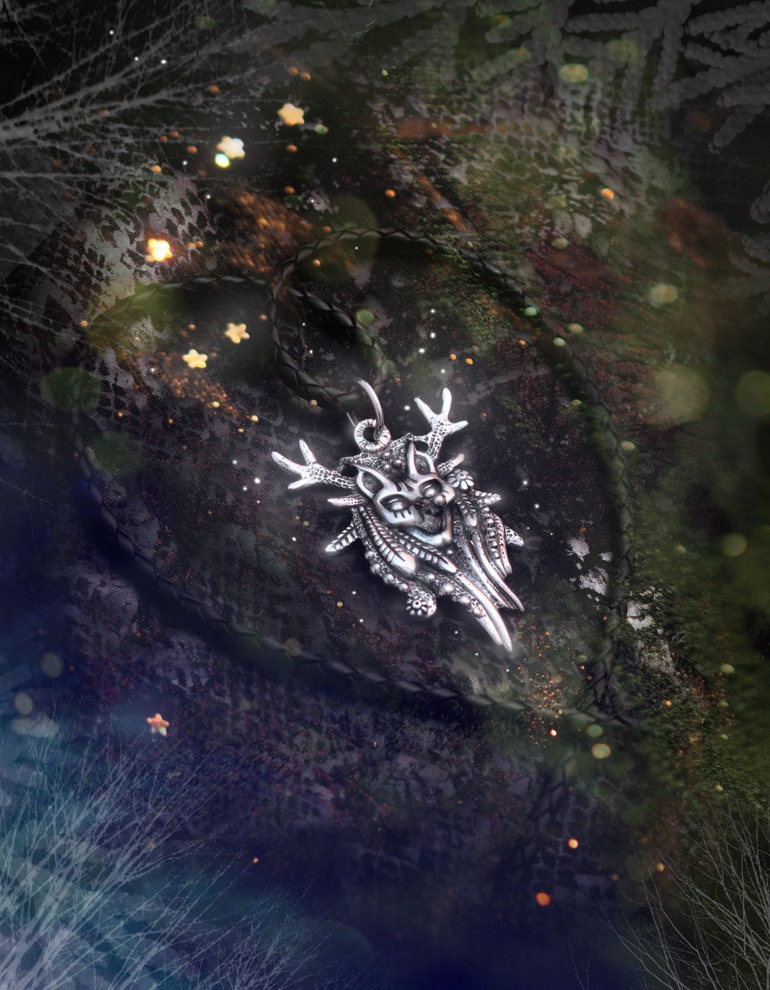 Elen of the Ways, the Antlered Goddess Pendant, 925 Sterling Silver ...