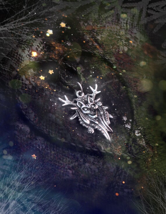 Elen of the Ways the Antlered Goddess Pendant 925 Sterling - Etsy