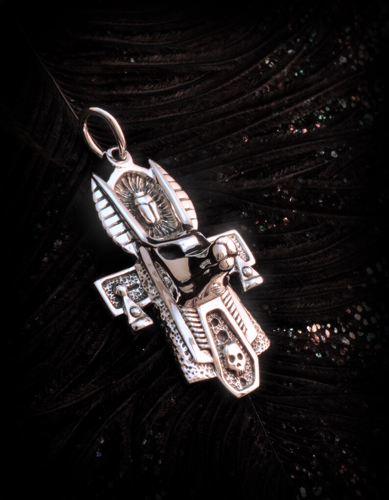 Anubis the Great Lord of Death talisman 925 stering silver - Etsy France