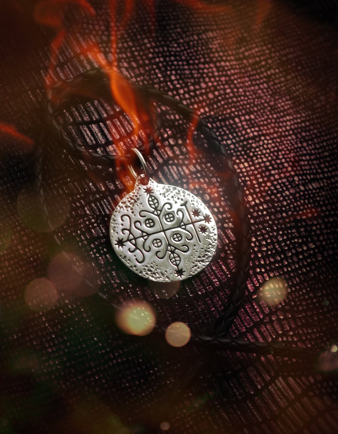 Pendentif Papa Legba Veve, Argent Sterling 925, Vaudou, Hoodoo, Loa ...