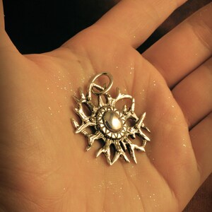The Horned Sun Pendant 925 Sterling Silver Solar God - Etsy