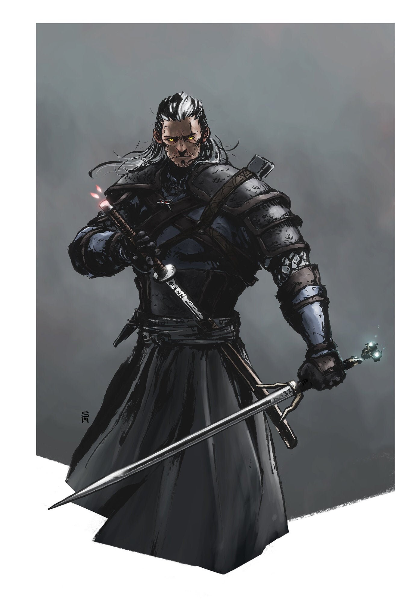 Samurai Geralt of Rivia | Etsy