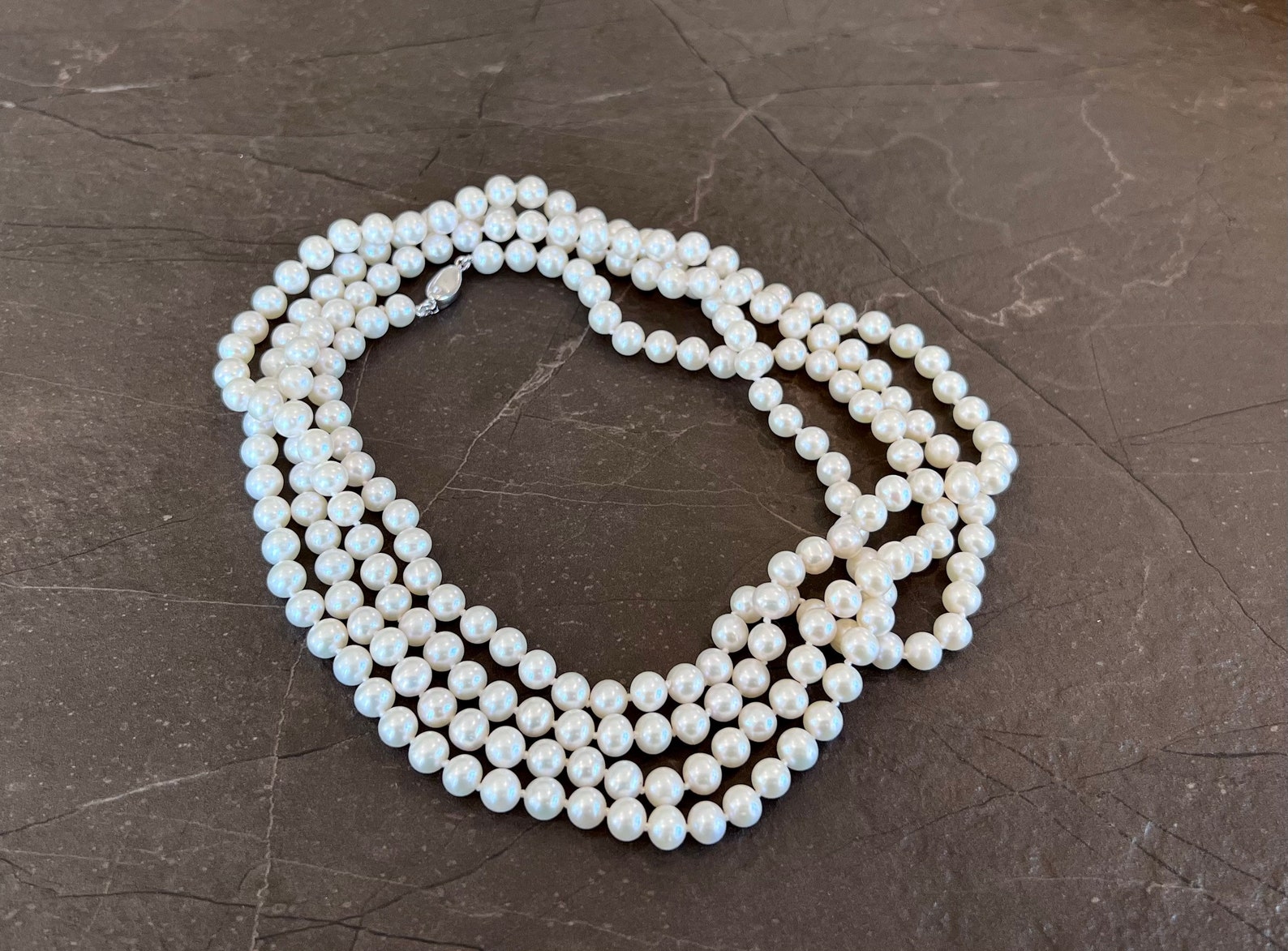 Paris 1920 Super Long Pearl Necklace 163cm Burlesque 1920s - Etsy