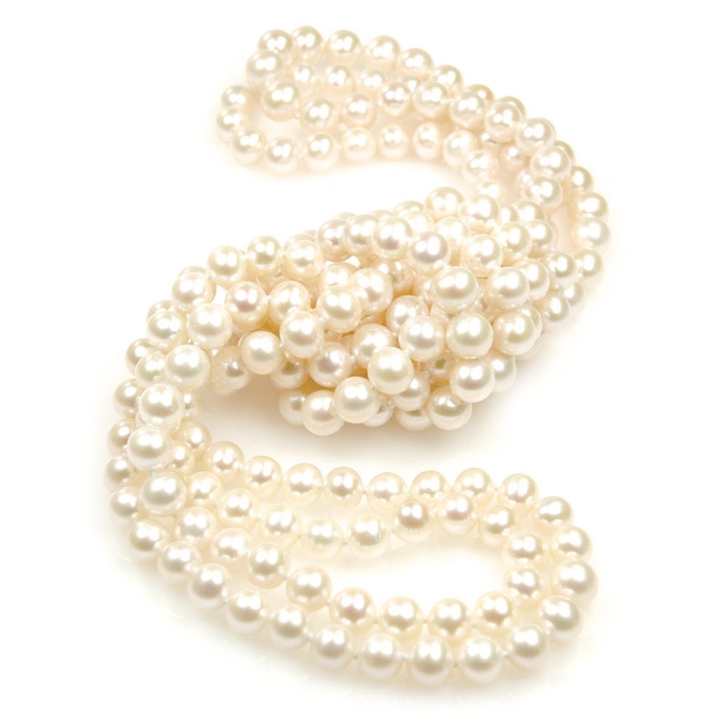 Long Pearl Necklace - Etsy