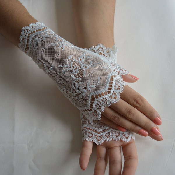 Ivory Lace Gloves - Etsy