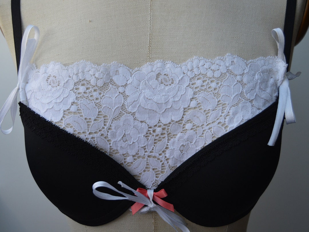 Modesty Panel Lace Bra Insert Camisole Neckline Surgery Removable Strap ...