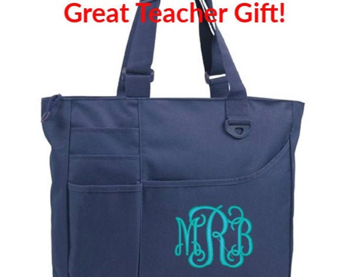 Teacher Book Bag Personalized Large Teacher Bag Book Tote - Etsy
