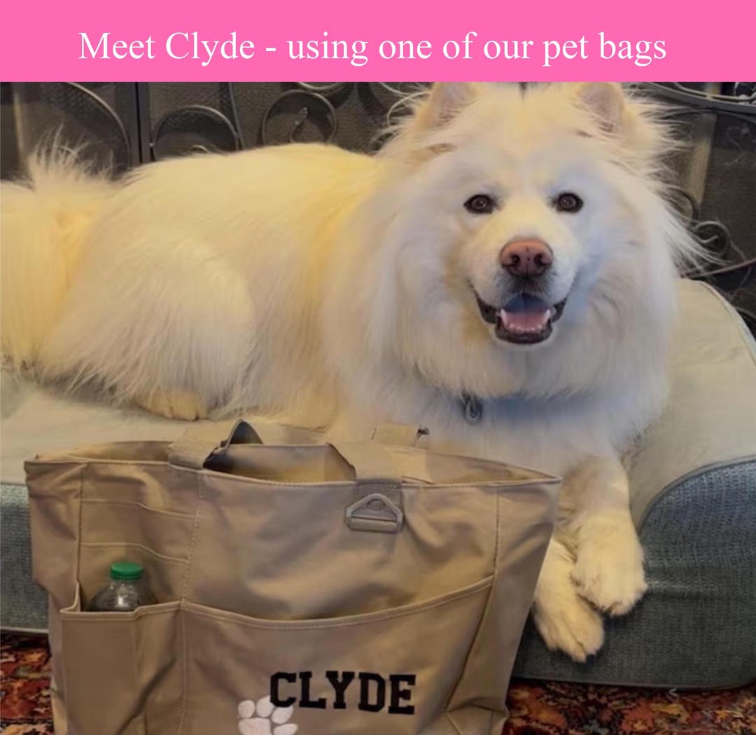Personalized Dog Bag Canvas Tote Puppy Bag Doggie Gift Pet Lovers ...