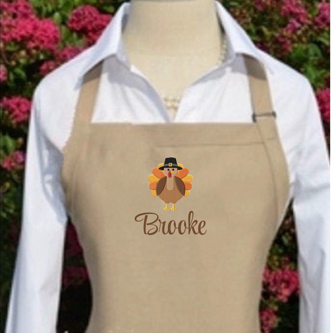 Personalized Turkey Apron Thanksgiving Gift Chef Present Kitchen ...