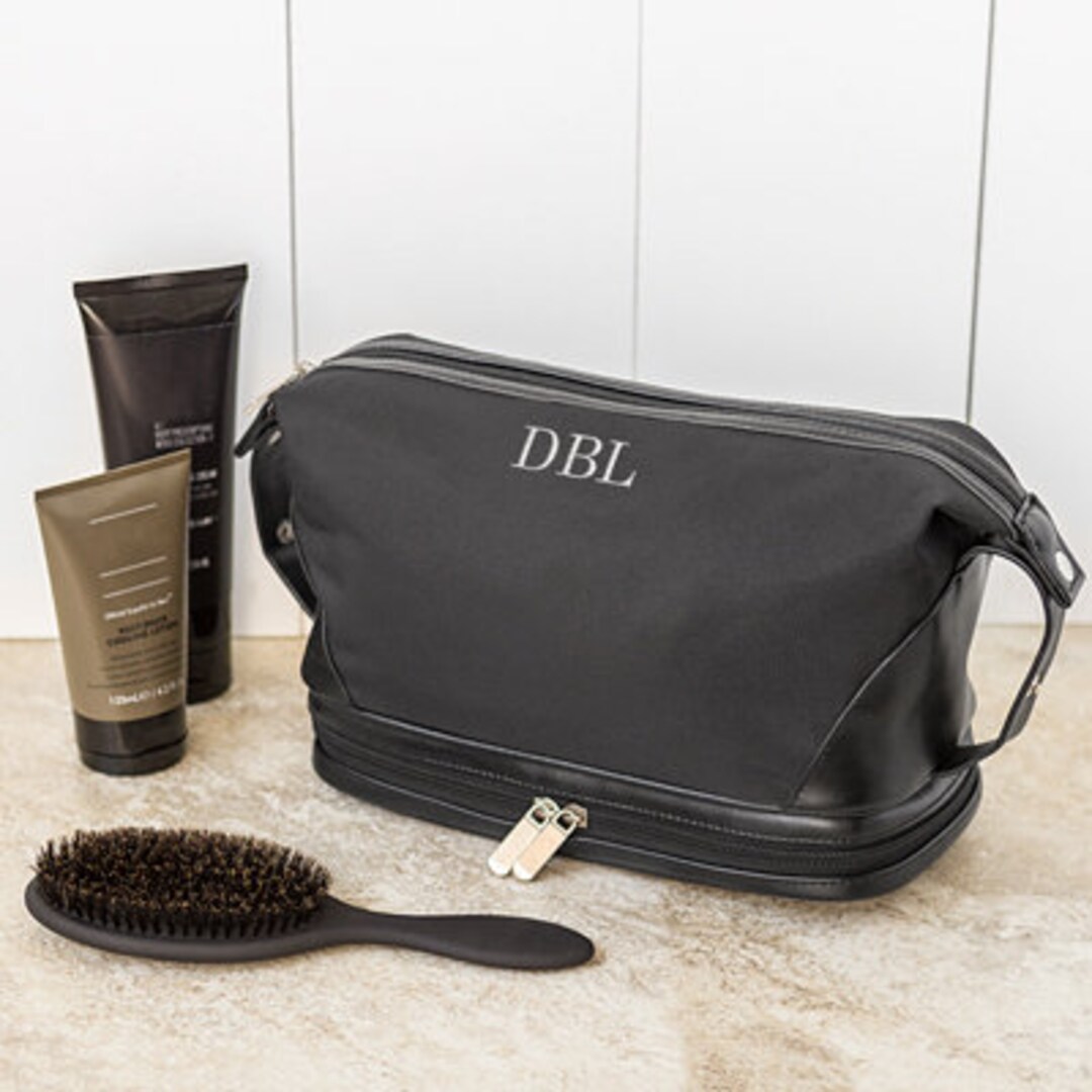 Monogrammed Men's Shave Bag Toiletry Kit Personalized - Etsy
