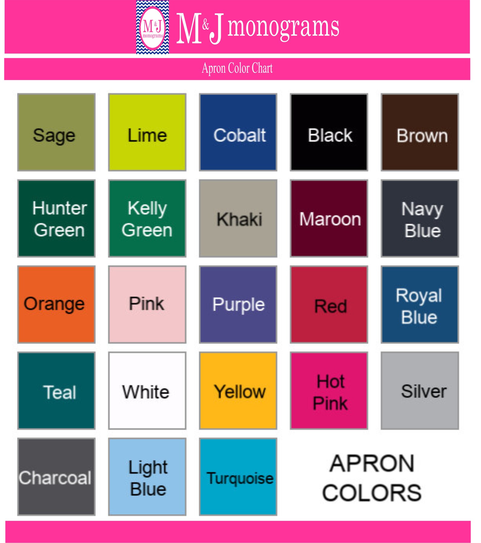 Monogram Apron With Name - Personalized Name Aprons - Personalized ...