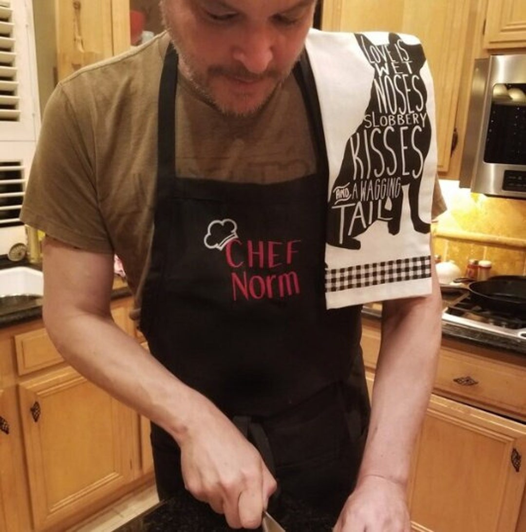 Men's XL Apron - Personalized Men's Apron W/ Chef Design - Personalized ...