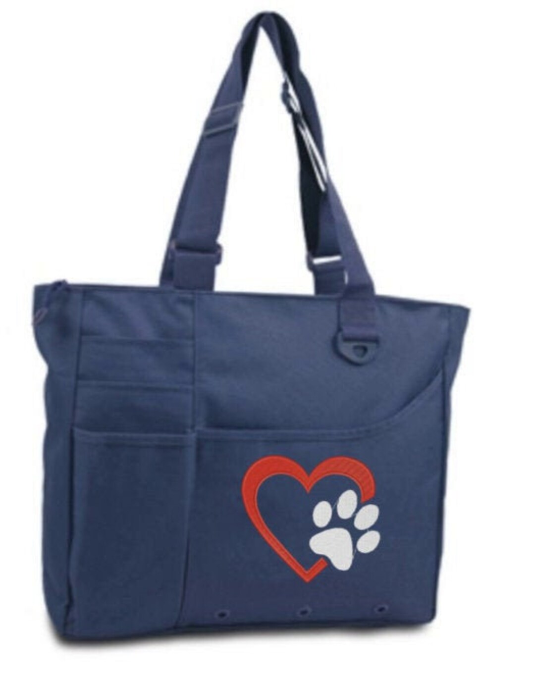 Heart With Paw Design Dog Tote Dog Bag Day Camp Bag Puppy Tote Dog Gift ...