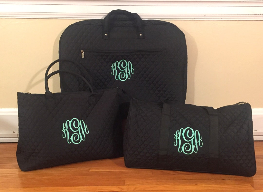 Quilted Luggage Set Matching Collection Travel Accessories Weekend ...