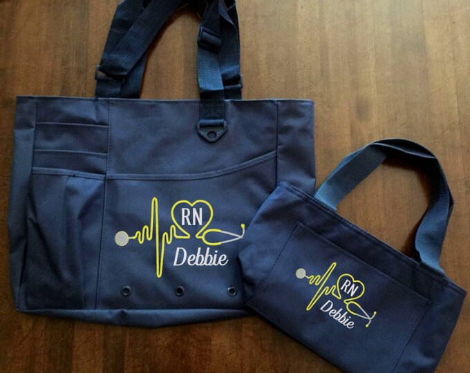 Personalized Nurse Bag With Matching Lunch Tote Monogrammed | Etsy
