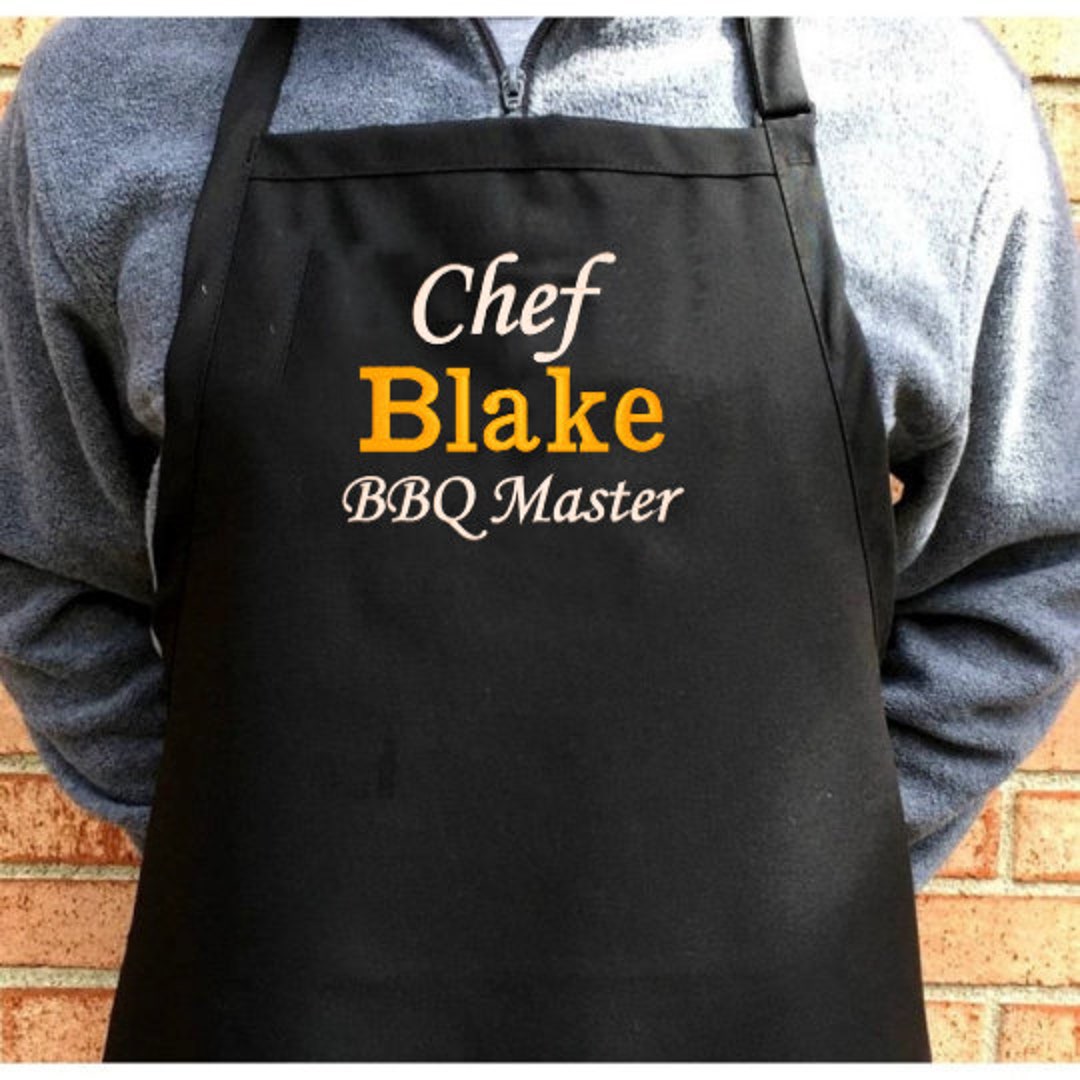 Men's XL Apron - Custom Embroidered Apron for Men - Kitchen - BBQ Grill ...