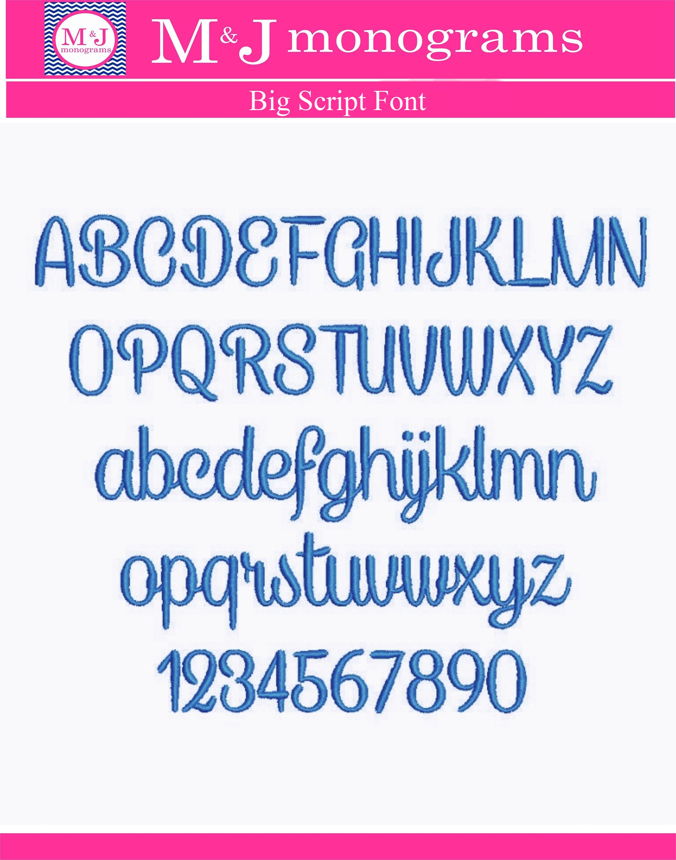 Monogrammed Blanket With New Big Script Font Personalized - Etsy