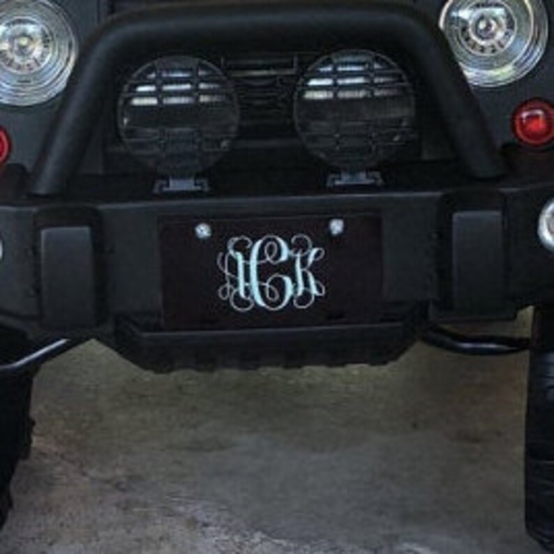Monogrammed Mini License Plate Solid Colored Mini License | Etsy