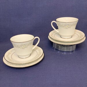 NORITAKE DONEGAL TEA Pair of Daisy Pattern Tea & Dessert Trios - Etsy