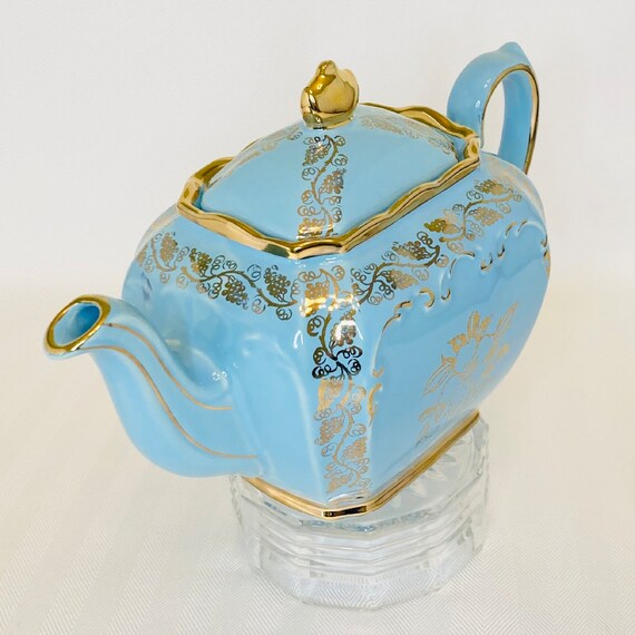 SADLER CUBE TEAPOT 4 Cup Size in Baby Blue - Etsy