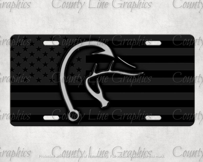 American Flag License Plate Duck Head Graphic Vanity Plate - Etsy
