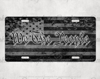 We the People License Plate Custom License Plate Custom - Etsy