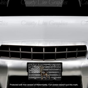 American Flag License Plate - Camouflage Deer Graphic Vanity Plate ...