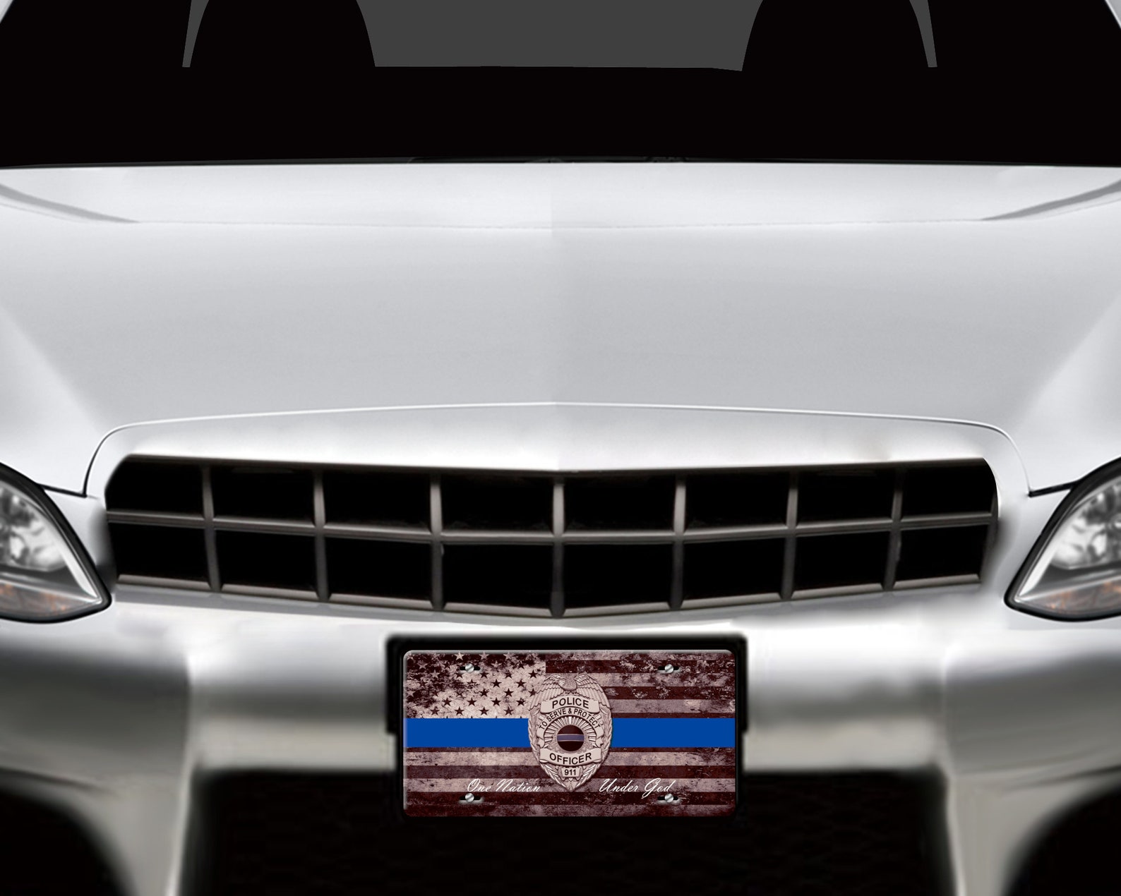 American Flag Police License Plate Public Safety Vanity - Etsy