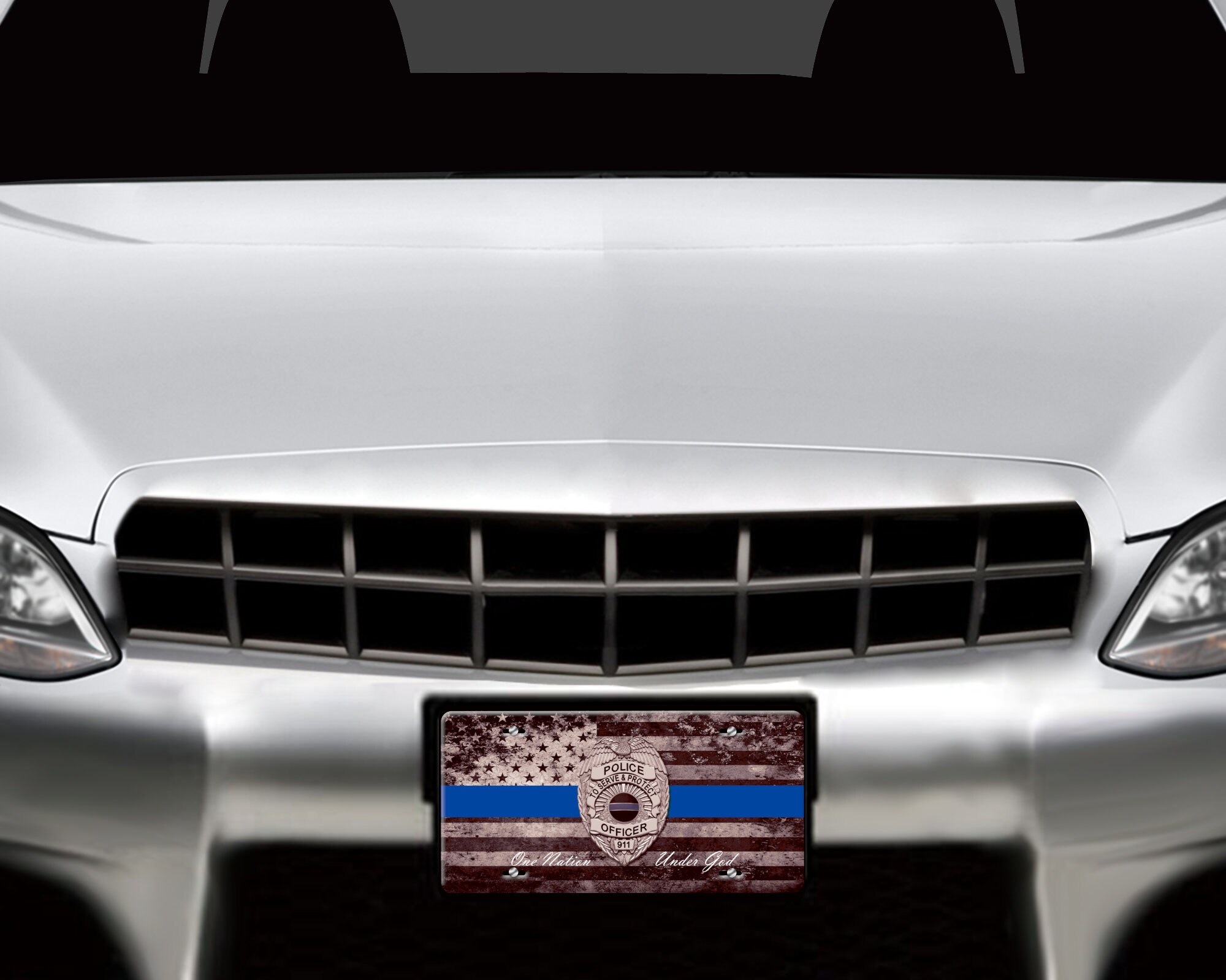 American Flag Police License Plate Public Safety Vanity | Etsy