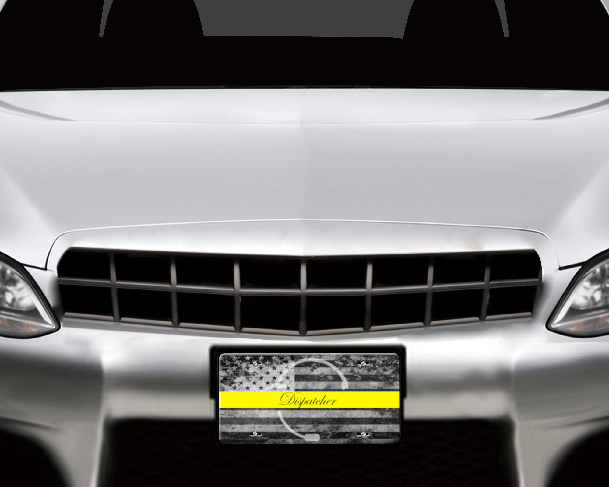 Dispatcher License Plate Yellow Line Auto Car Tag Public - Etsy