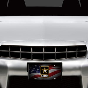 United States Army License Plate - American Flag Military Novelty Plate ...