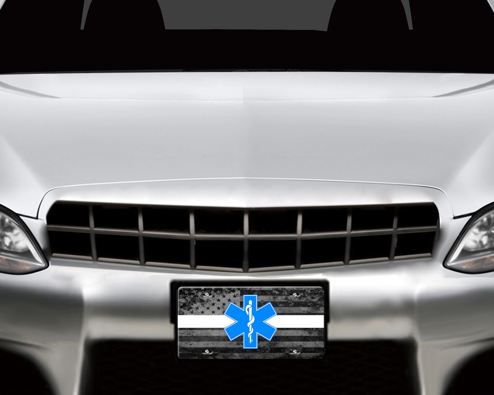 American Flag EMS License Plate Public Safety Vanity Plate - Etsy