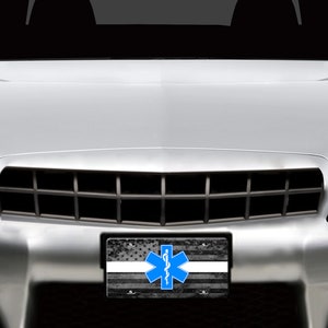 American Flag EMS License Plate - Public Safety Vanity Plate ...