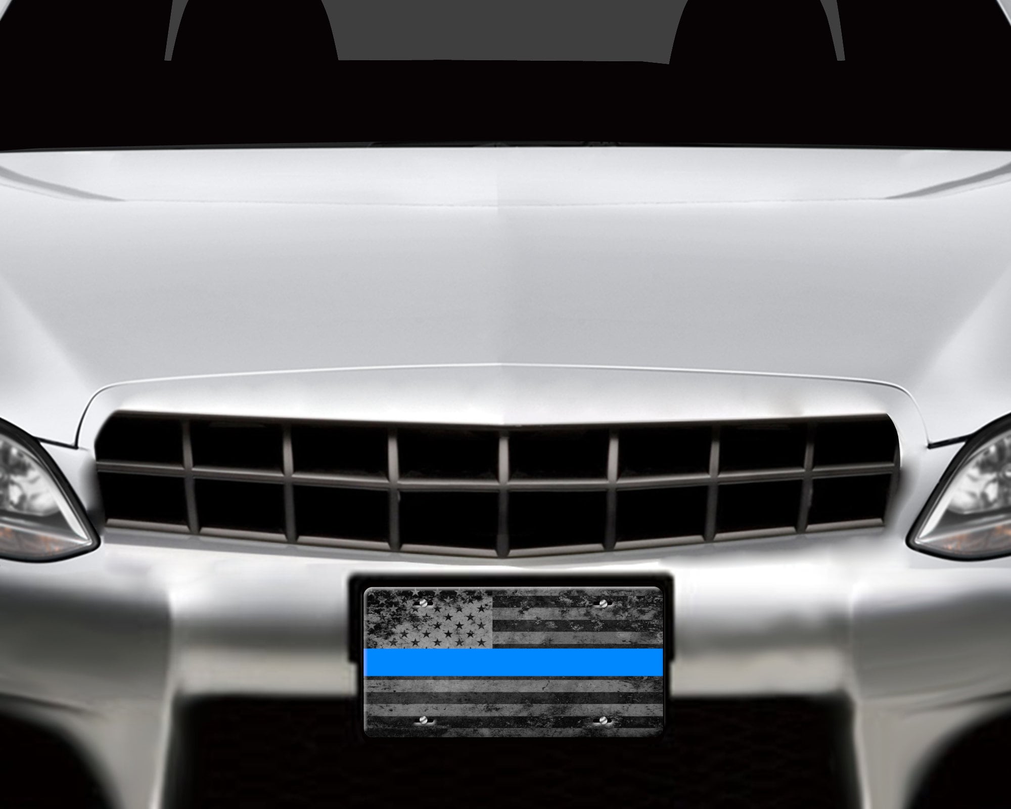 Police Officer License Plate Blue Line Auto Car Tag Public - Etsy