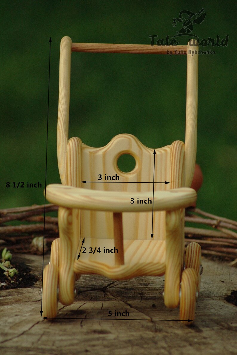 Wooden Pram for 5-9 Inches Dolls Nice Christmas Gift - Etsy