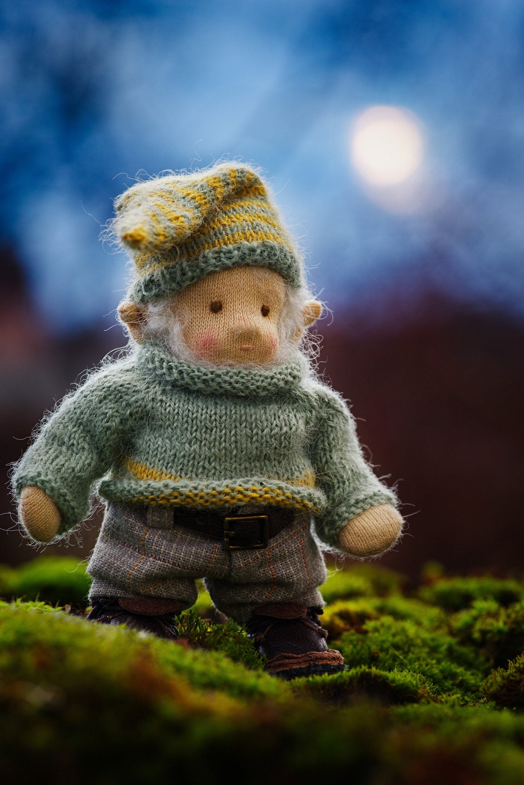 Waldorf Gnome Doll Woodland Creature Cloth Gnome Doll Once Upon a Time ...