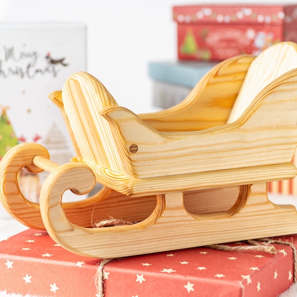 Kerst hout slee - Etsy Nederland