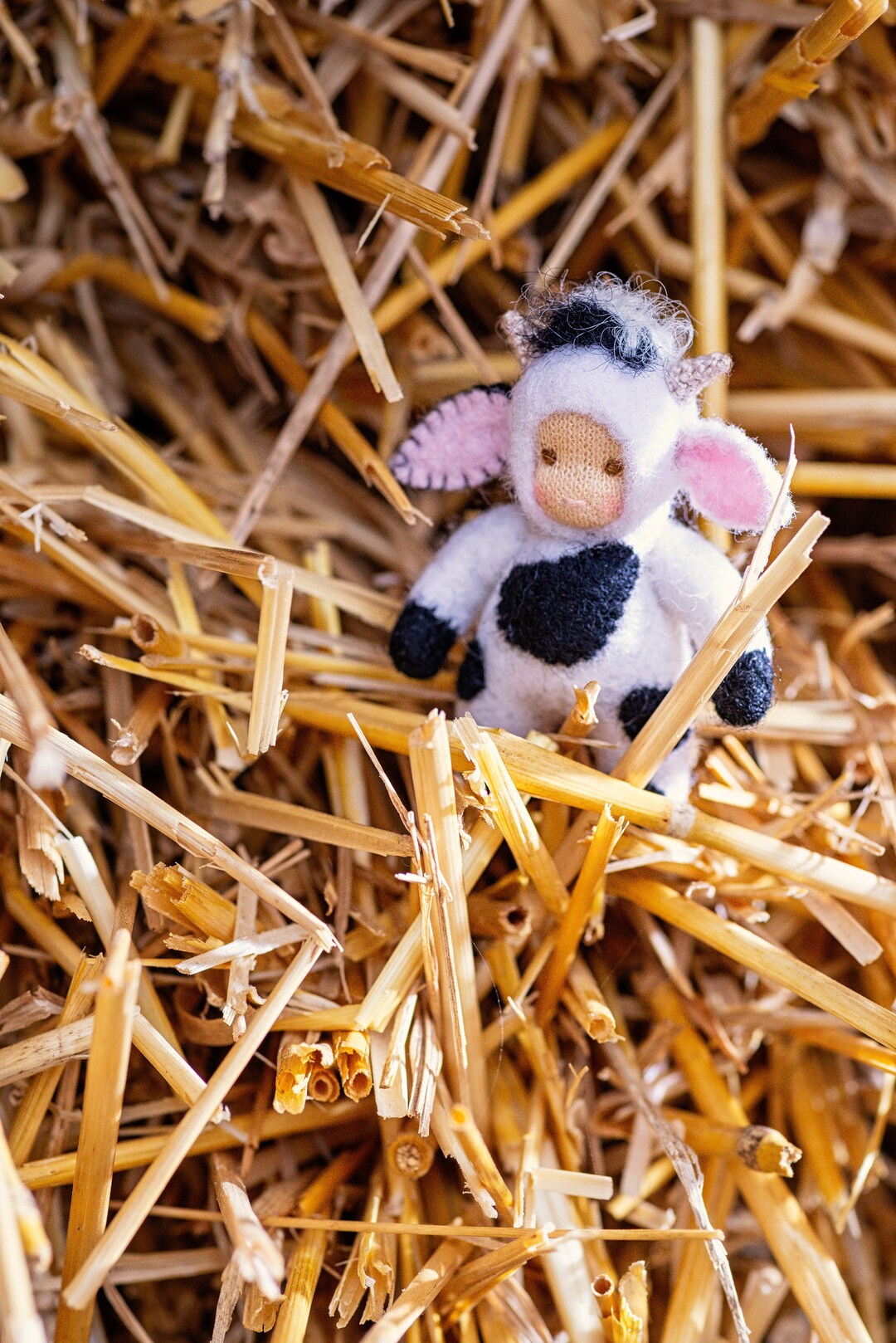 Cow Cute Little Waldorf Doll - Eco Friendly Gifts for Kids - Etsy