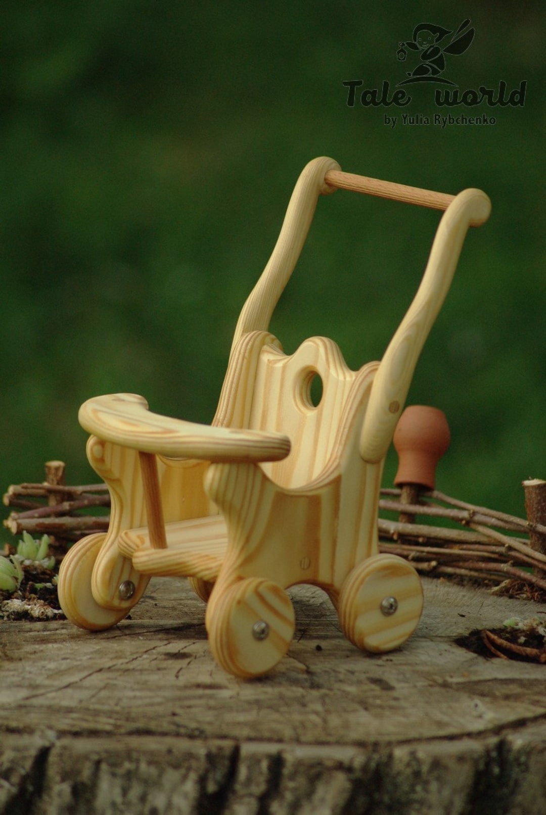 Wooden Pram for 5-9 Inches Dolls Nice Christmas Gift - Etsy