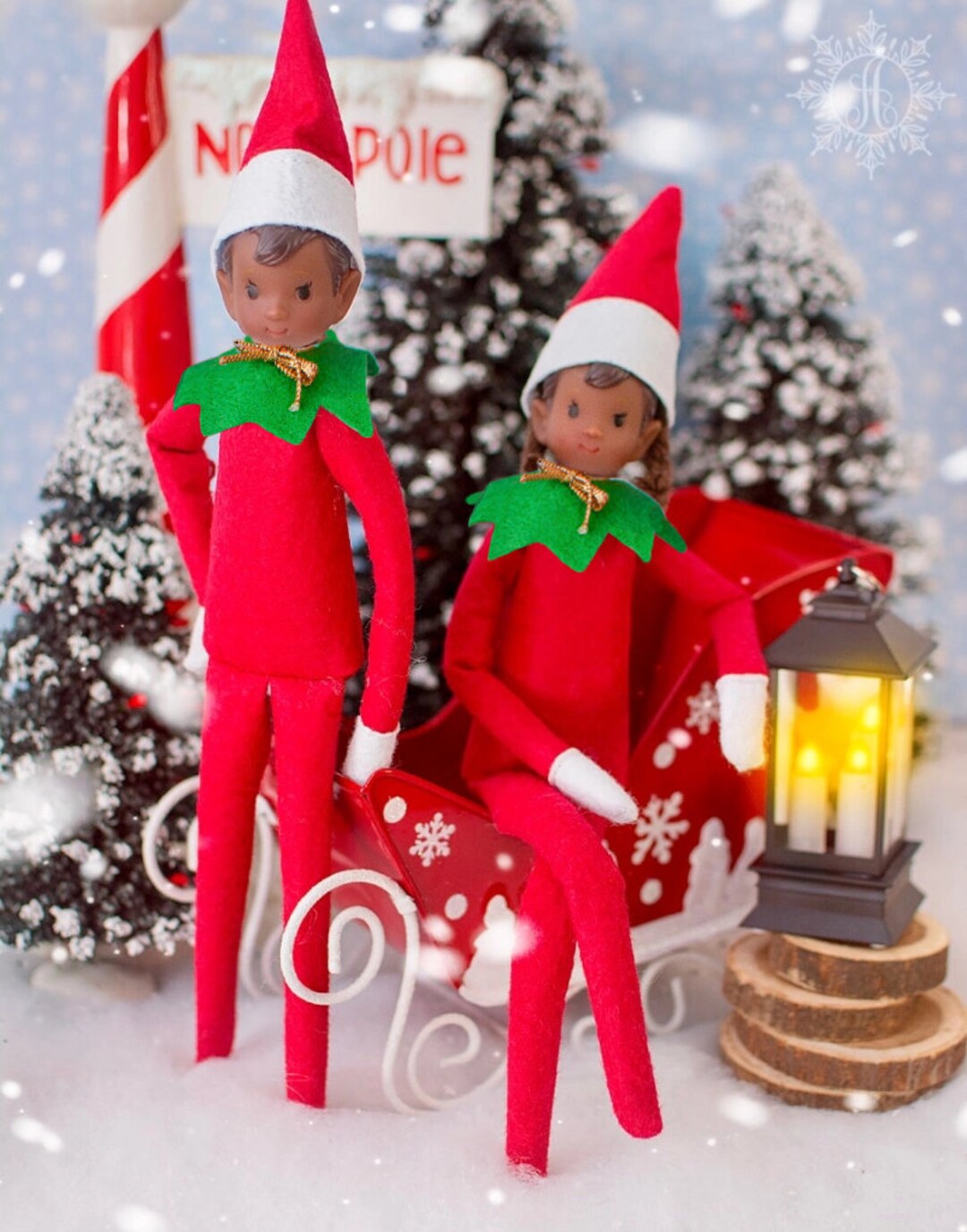 Brown Elf Brother & Sister Retrofitted to STAND/BEND - Etsy