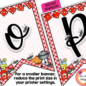 Summer Picnic Bunco Banner - Printable Bunco Banner Picnic Theme ...