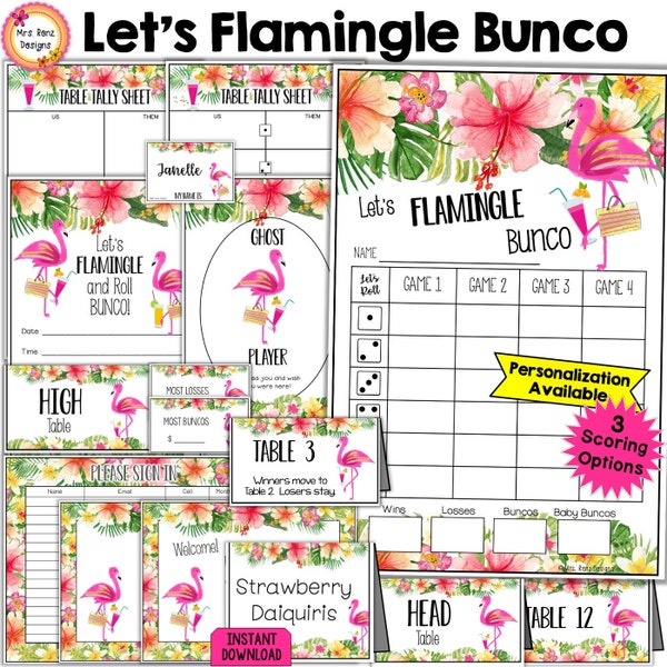 Flamingo Table Numbers - Etsy