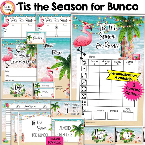 Flamingo Table Numbers - Etsy