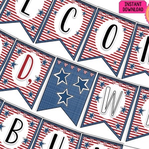Patriotic Bunco Printable Banner for Independence Day Bunco Parties - Etsy