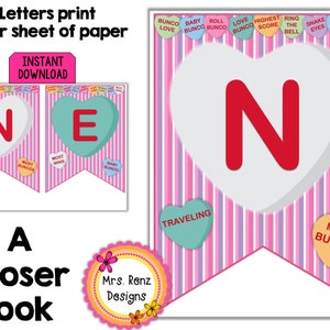 Bunco Banner for Valentine's Day - Valentine's Day Bunco Printable ...