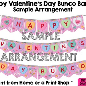 Bunco Banner for Valentine's Day - Valentine's Day Bunco Printable ...