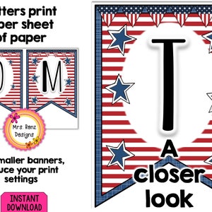 Patriotic Bunco Printable Banner for Independence Day Bunco Parties - Etsy