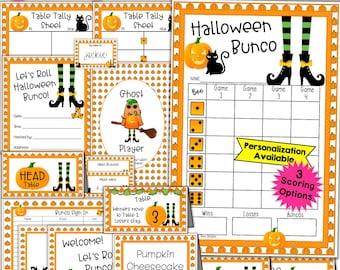Cute Pink Ghost Happy Halloween Printable Bunco Score Sheet - Etsy