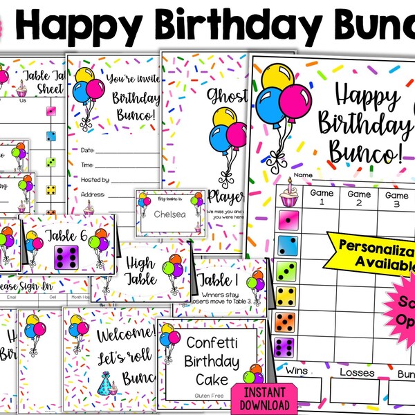 Happy Birthday Table Signs - Etsy